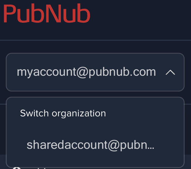 How to access shared accounts? – PubNub Support
